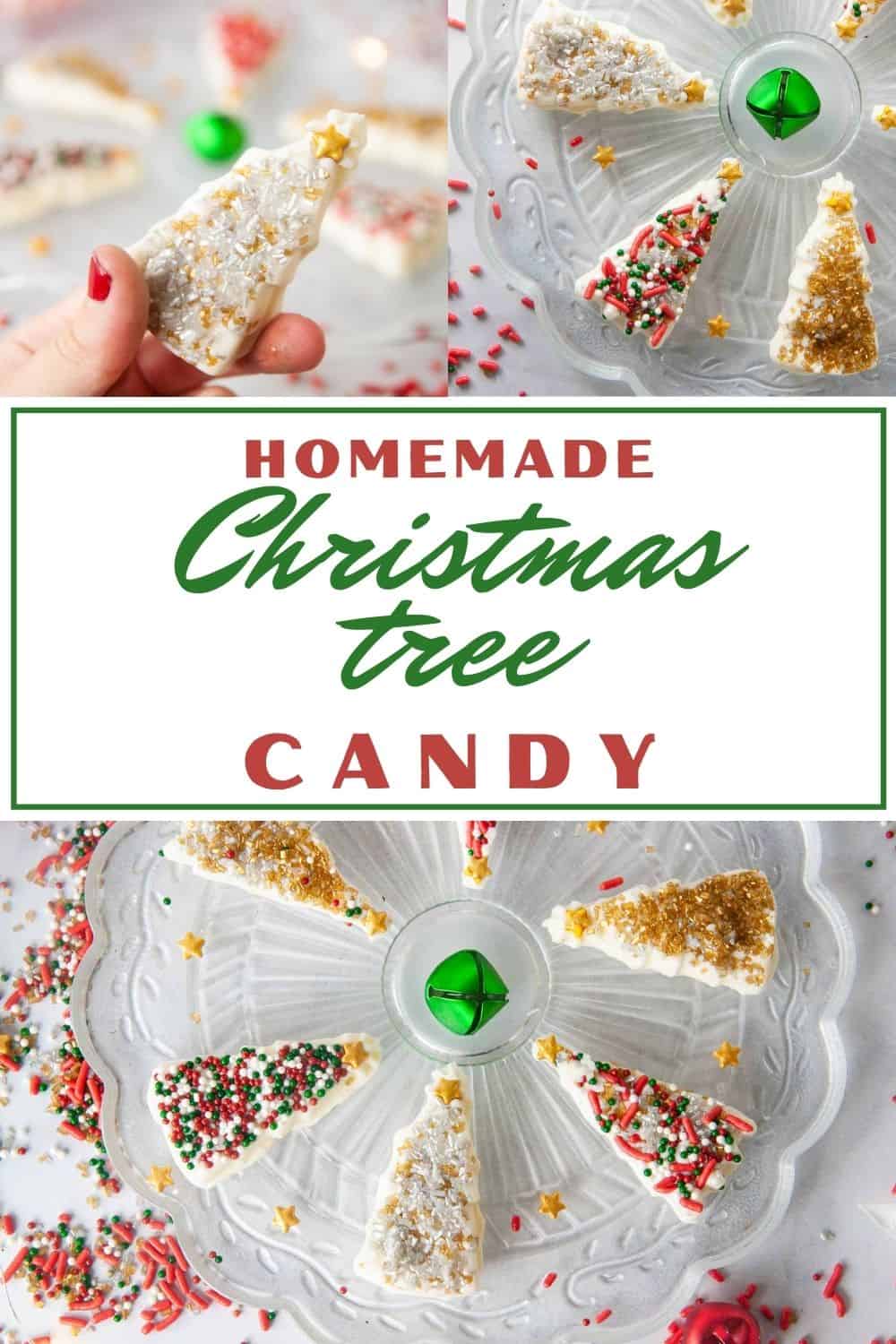 Homemade Christmas Tree Chocolate Candy - Seasoned Sprinkles