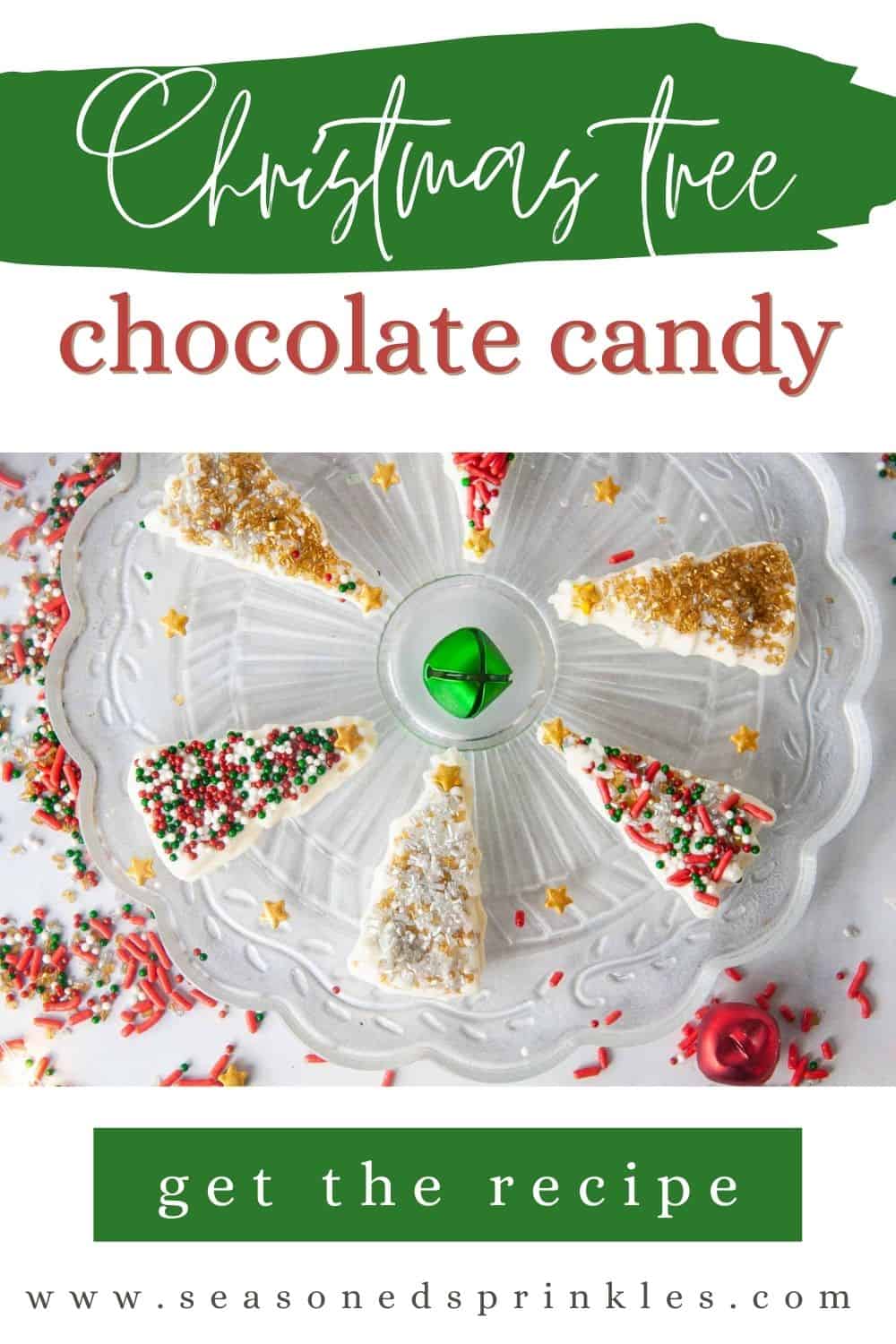 Homemade Christmas Tree Chocolate Candy - Seasoned Sprinkles