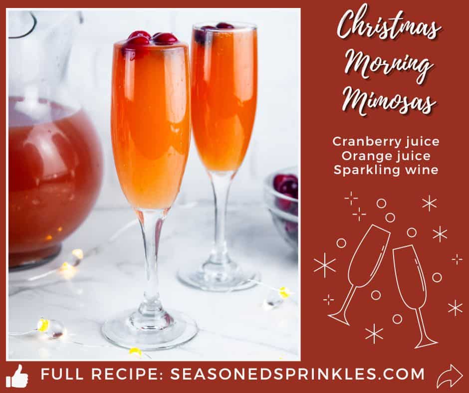 Christmas Morning Mimosas (Easy Holiday Mimosa) - Seasoned Sprinkles