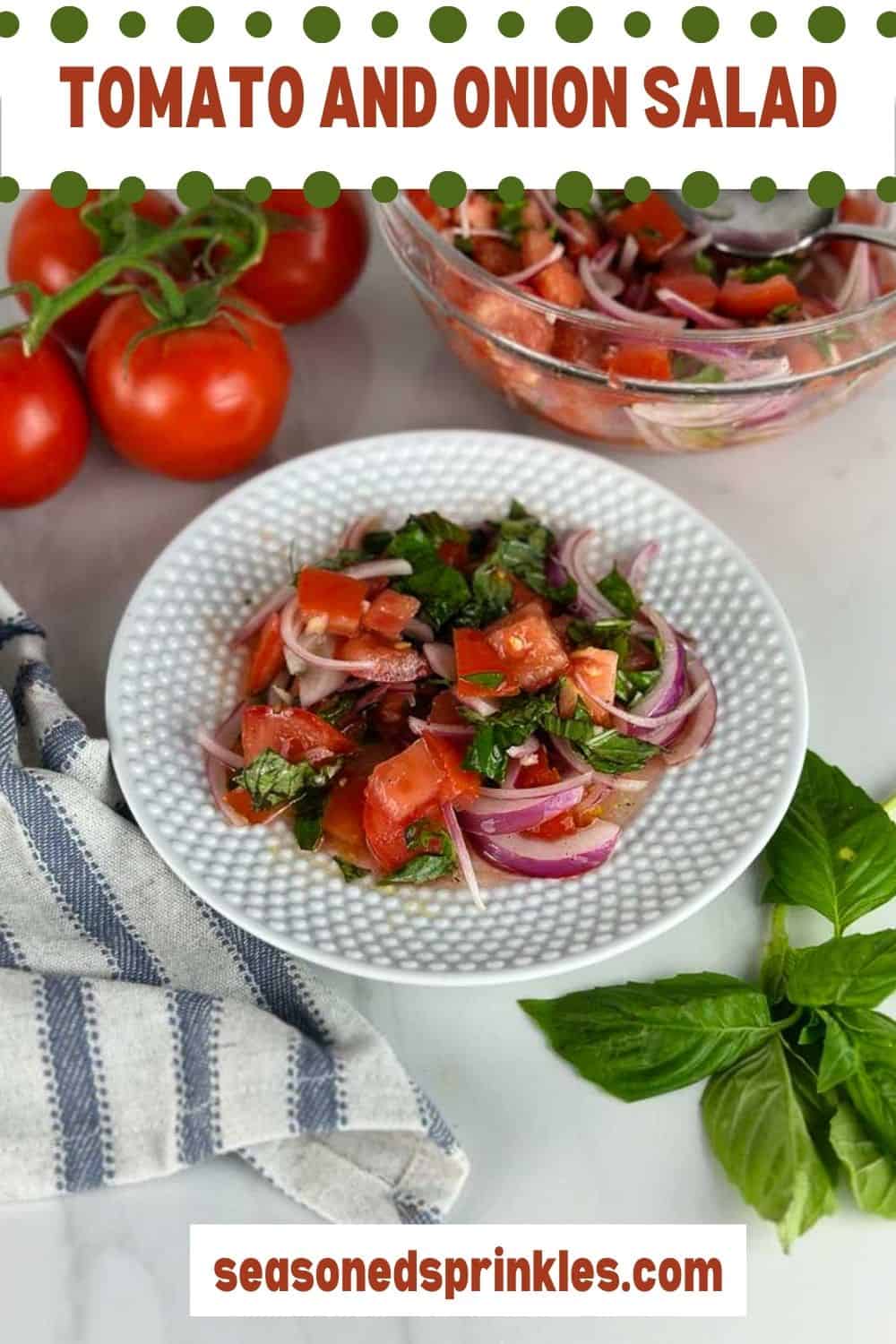 Easy Tomato and Onion Salad with Vinegar - Seasoned Sprinkles