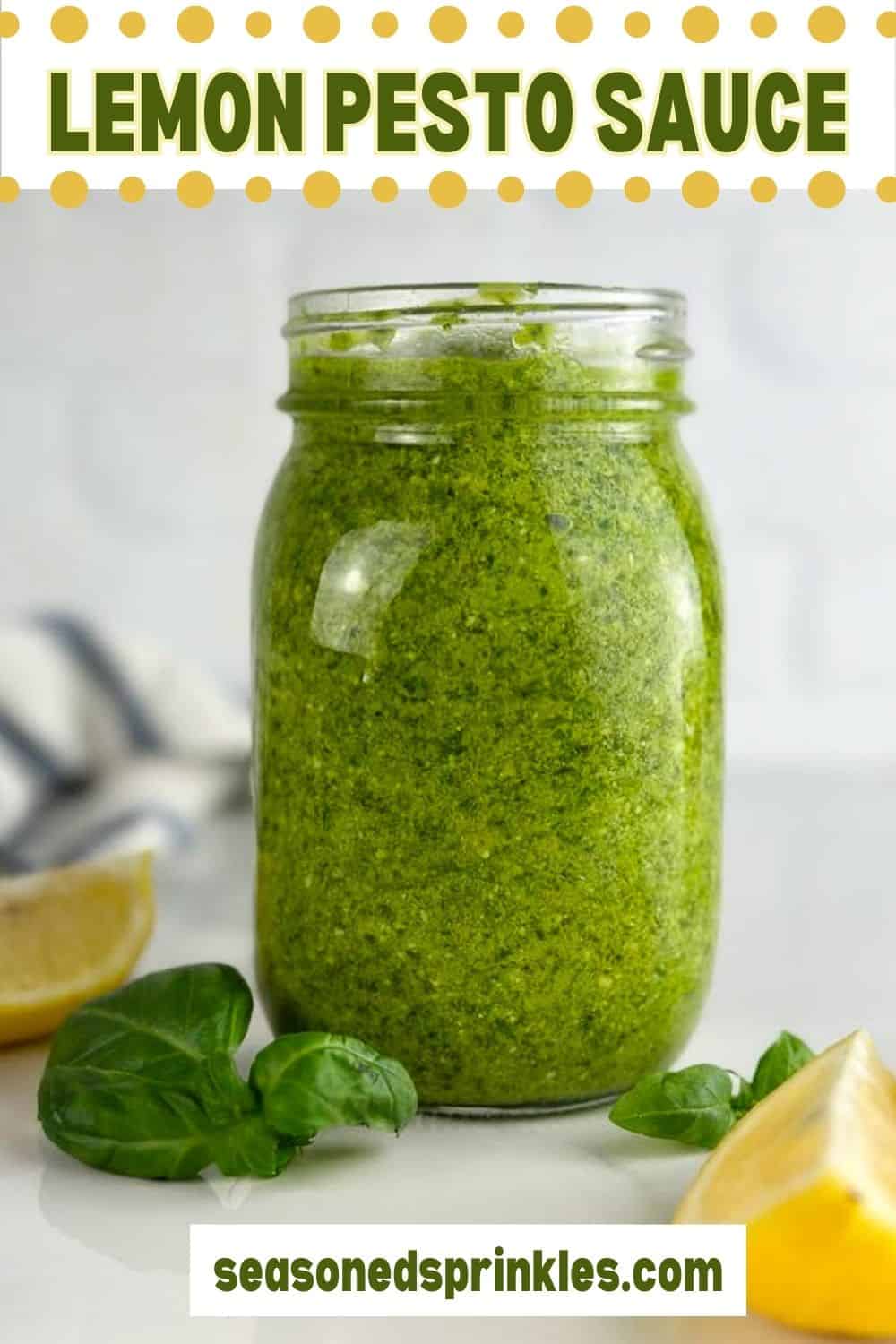 Easy Lemon Pesto Sauce - Seasoned Sprinkles