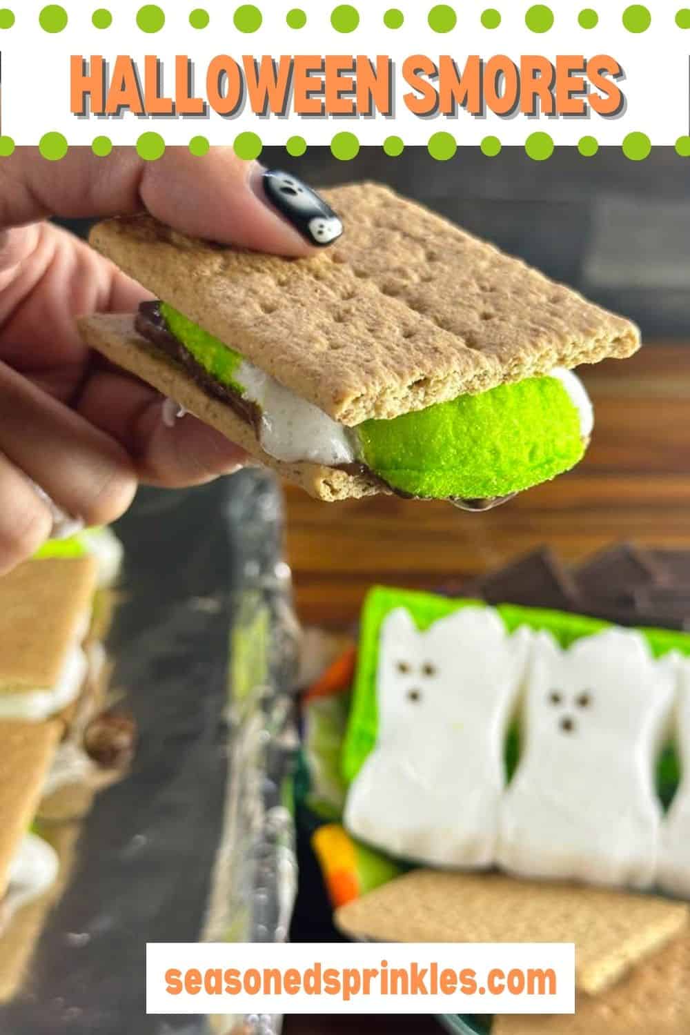 3 Ingredient Halloween S'mores - Seasoned Sprinkles