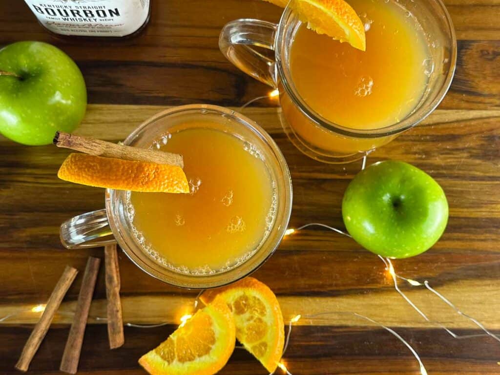 Hot Apple Cider Bourbon Cocktail - Seasoned Sprinkles