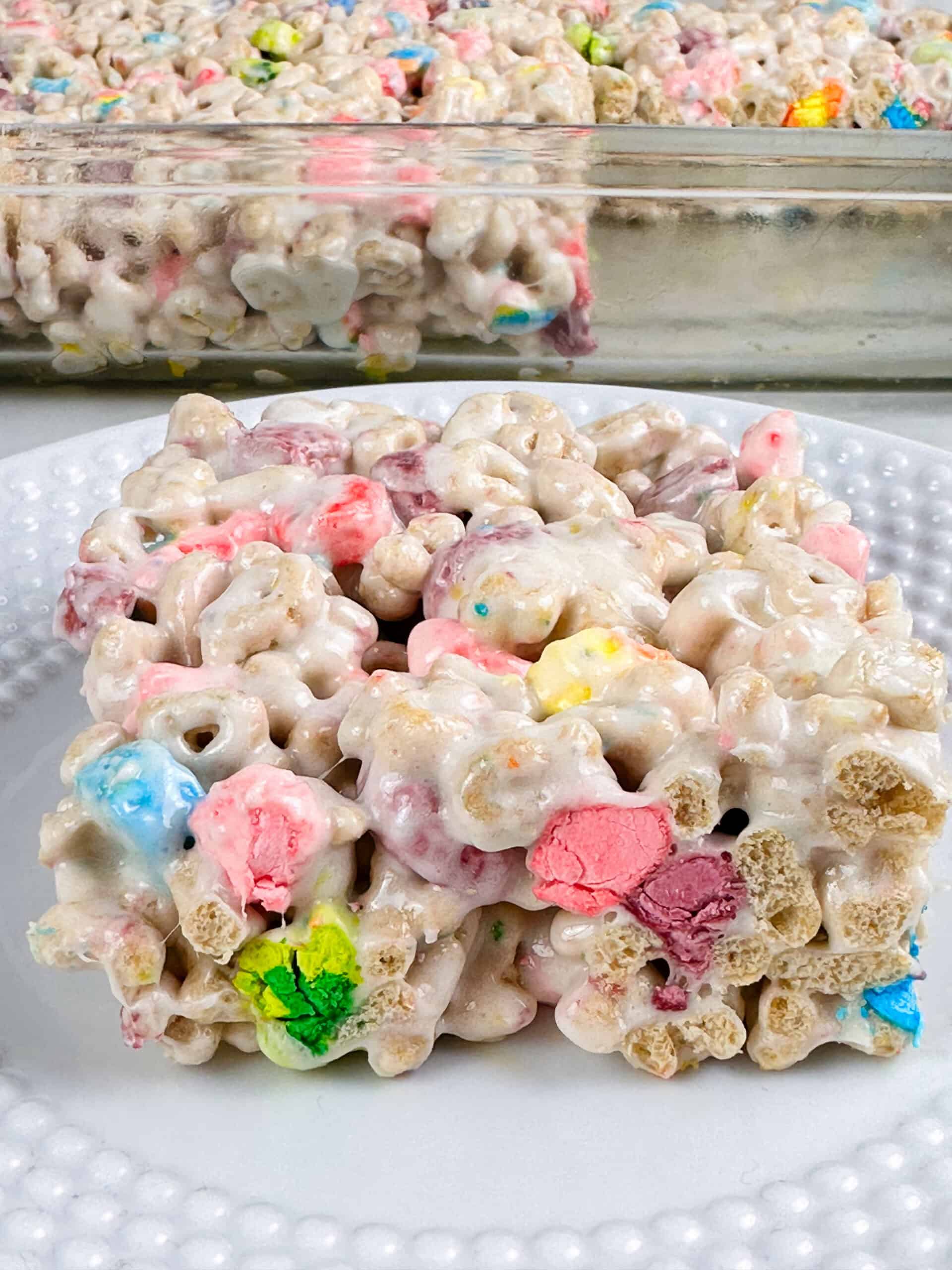 Magical Lucky Charms Krispie Treats - Seasoned Sprinkles