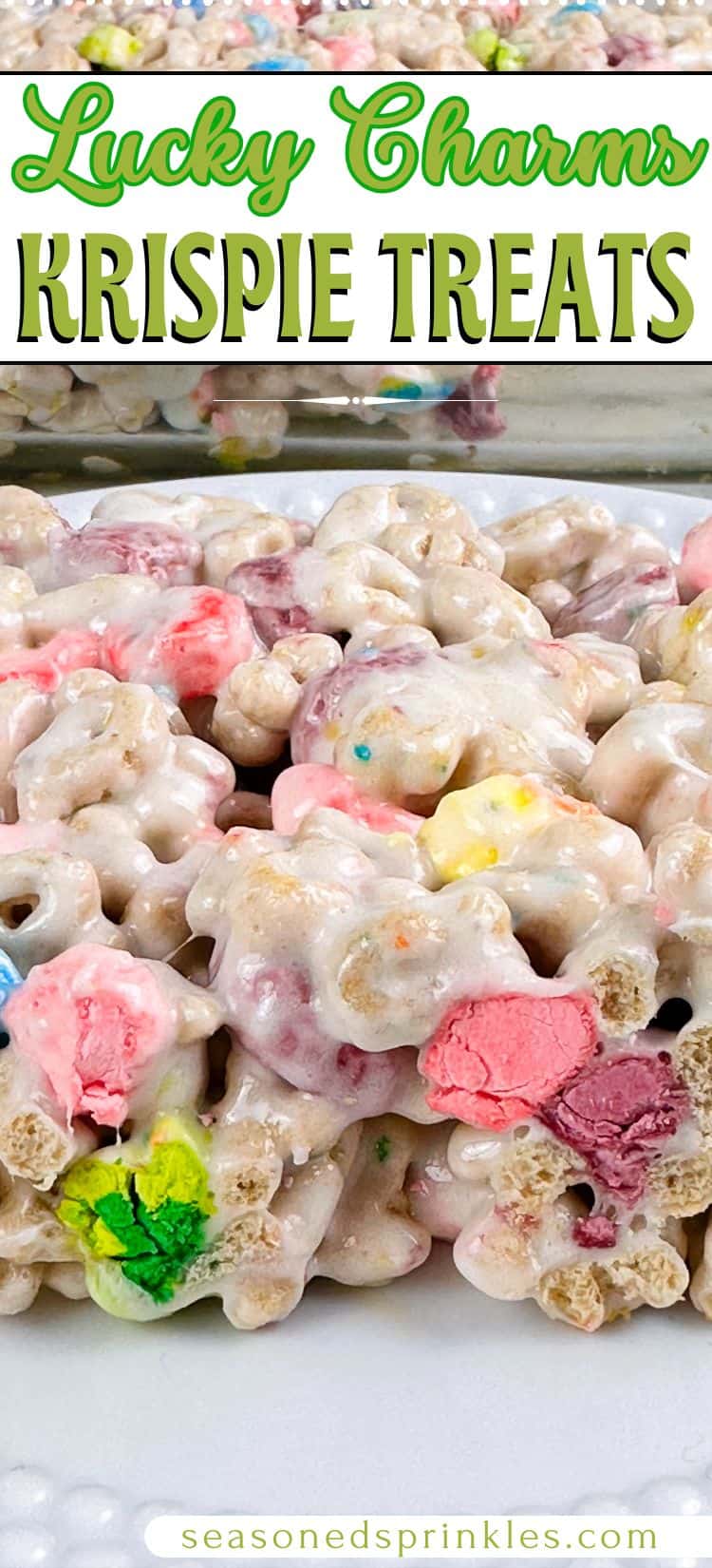 Magical Lucky Charms Krispie Treats - Seasoned Sprinkles