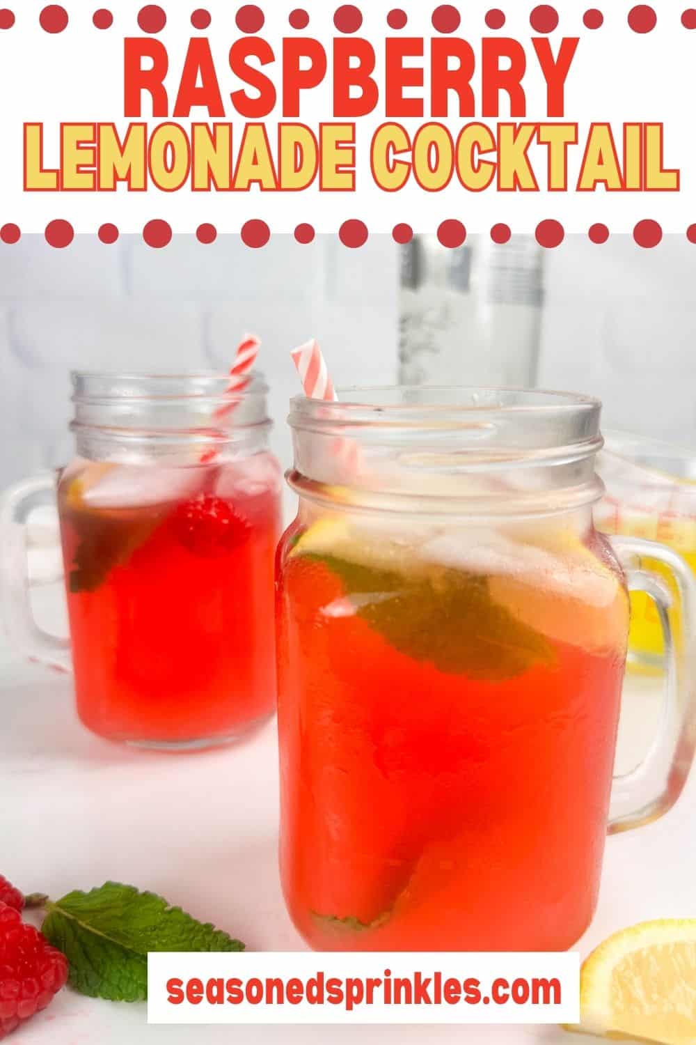 Raspberry Lemonade Cocktail - Seasoned Sprinkles