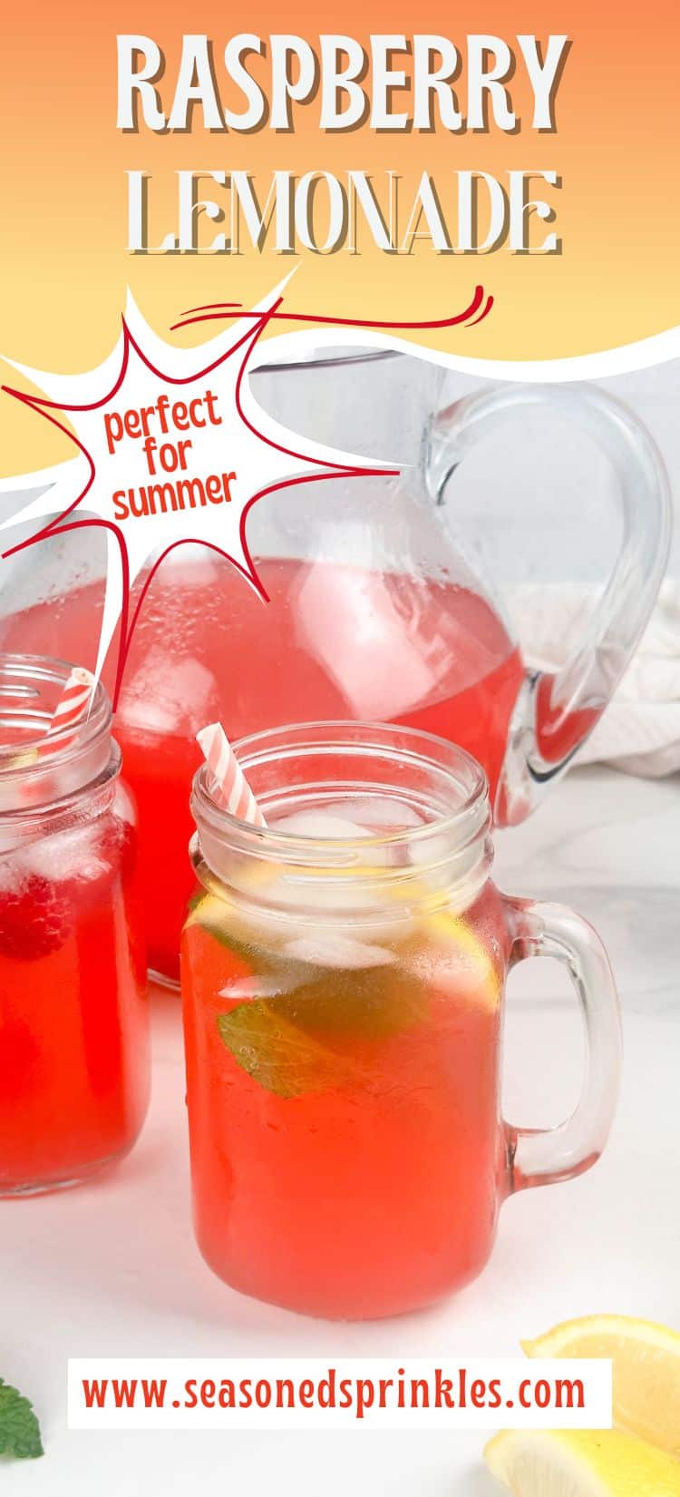 Easy Homemade Raspberry Lemonade - Seasoned Sprinkles