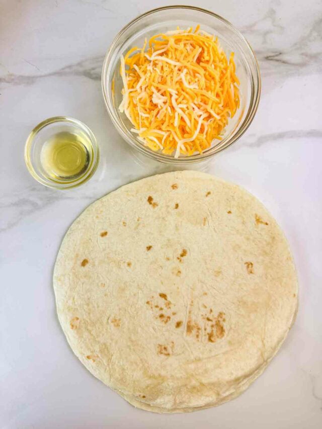 Easy Cheesy Cheese Quesadilla - Seasoned Sprinkles