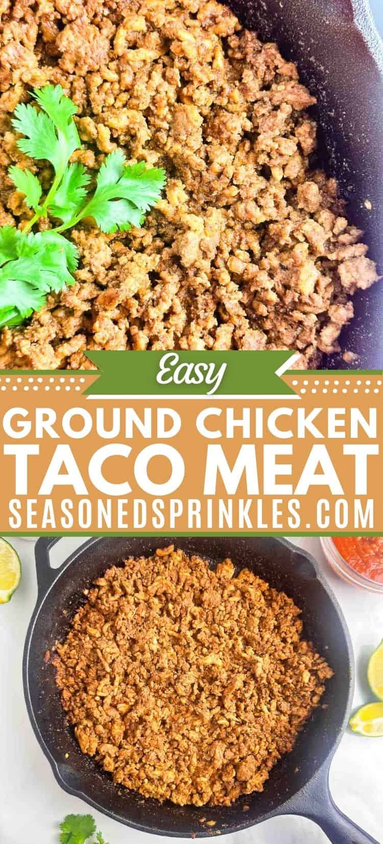 Ground Chicken Taco Meat - Seasoned Sprinkles